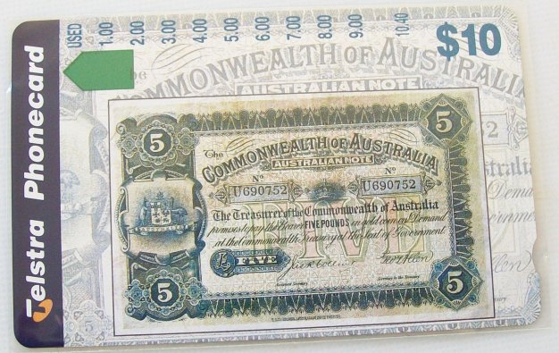 Australian Phonecards Old Australian Banknotes