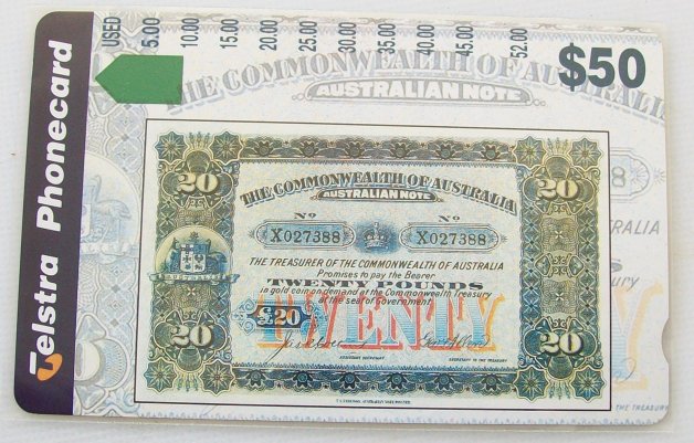 Australian Phonecards Old Australian Banknotes