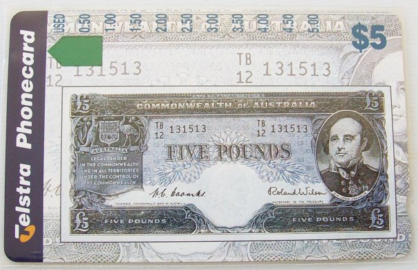 Australian Phonecards Old Australian Banknotes